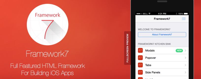 Framework7 template with TypeScript and AngularJS